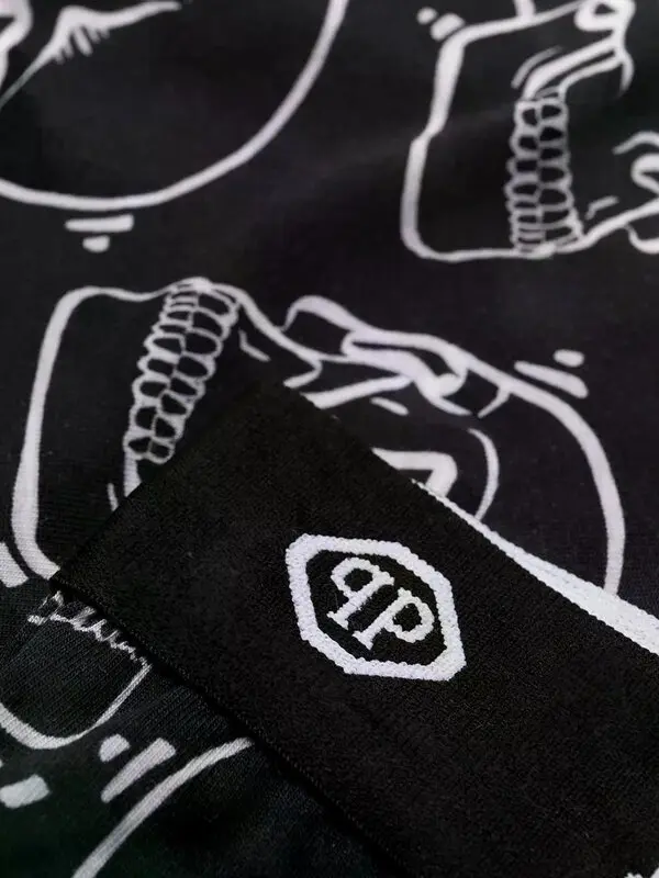 Philipp Plein Outline Skull-print Boxers - Black