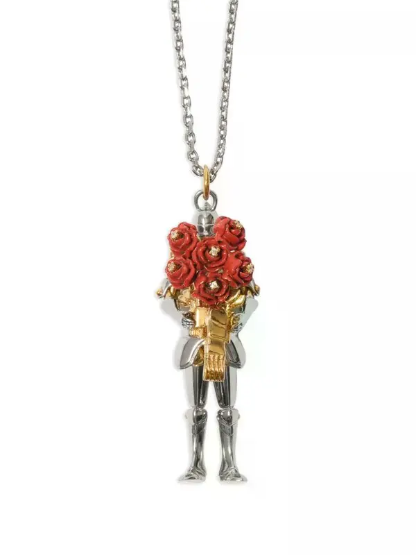 Burberry Chain-link Necklace With Equestrian Knight Charm
