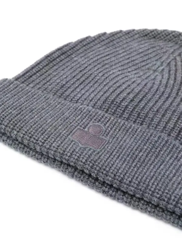 Isabel Marant Étoile Bayle Ribbed Beanie - Grey