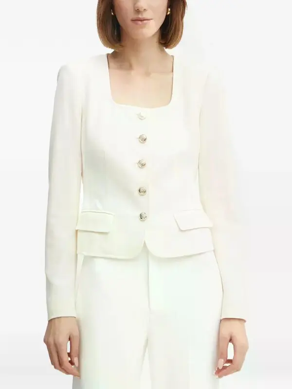MARCIANO Button Square-neck Top - Neutrals