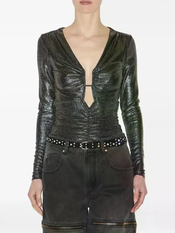 MARANT ETOILE Buffy Metallic-effect Blouse