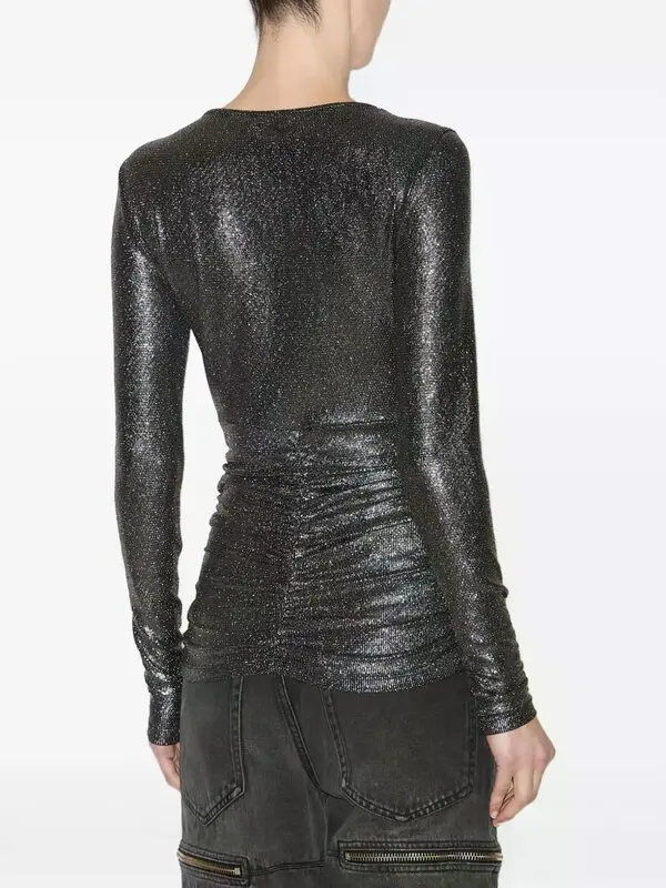 MARANT ETOILE Buffy Metallic-effect Blouse