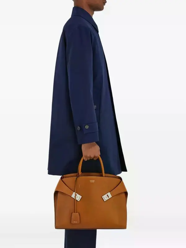FERRAGAMO Gancini-buckles Leather Tote