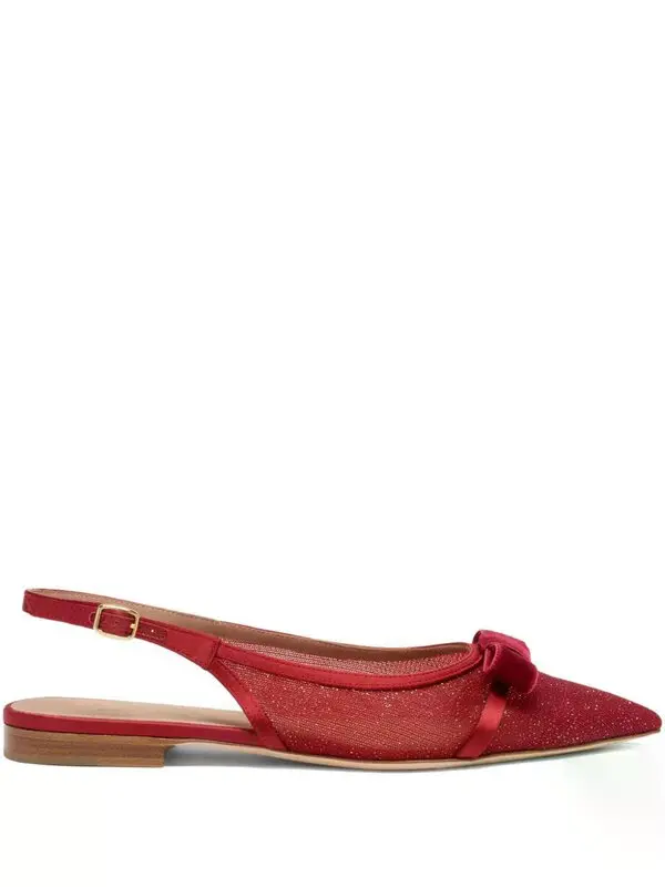 MALONE SOULIERS Jama Slingback Flat Pumps - Red