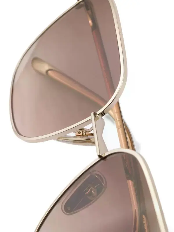 Prada Square Frame Sunglasses - Gold