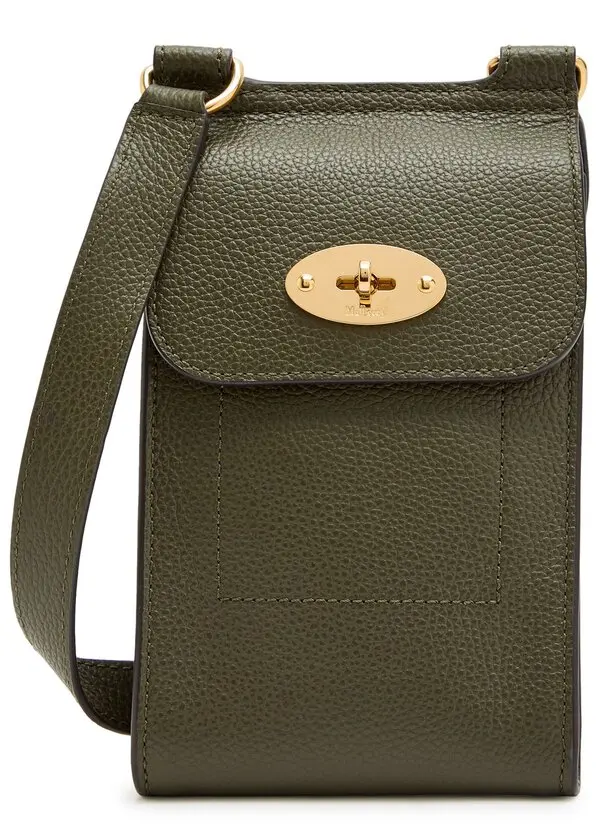 Mulberry Mini Grained Leather Pouch - Green
