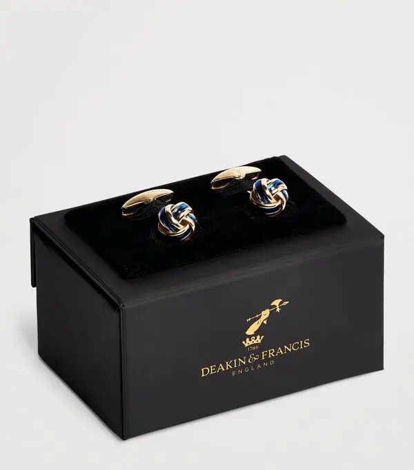 DEAKIN & FRANCIS White Gold Knot Cufflinks