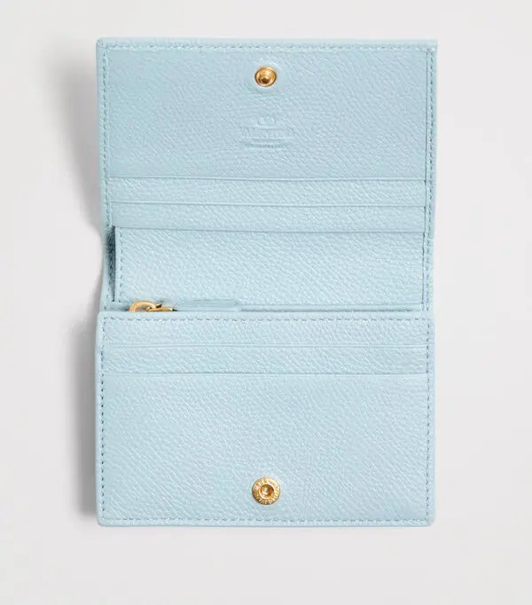 Valentino Garavani Leather Vlogo Cherryific Wallet - Blue