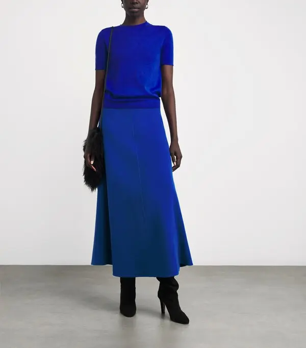 Lafayette 148 New York Wool-cashmere Maxi Skirt