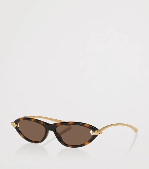 Bottega Veneta Tortoiseshell Cat Eye Sunglasses - Brown