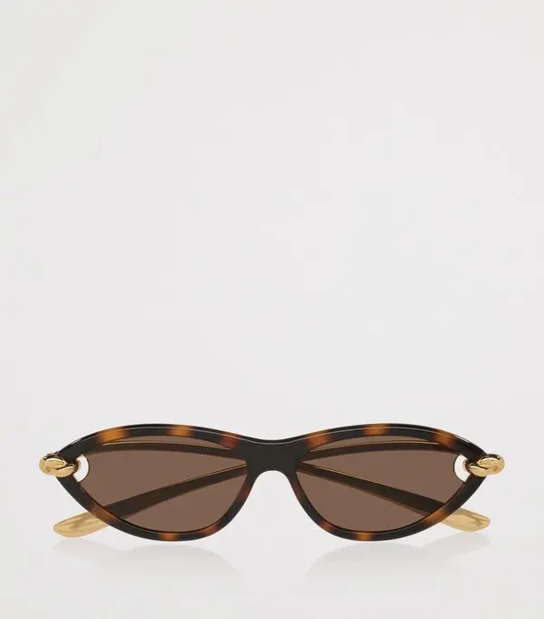 Bottega Veneta Tortoiseshell Cat Eye Sunglasses - Brown