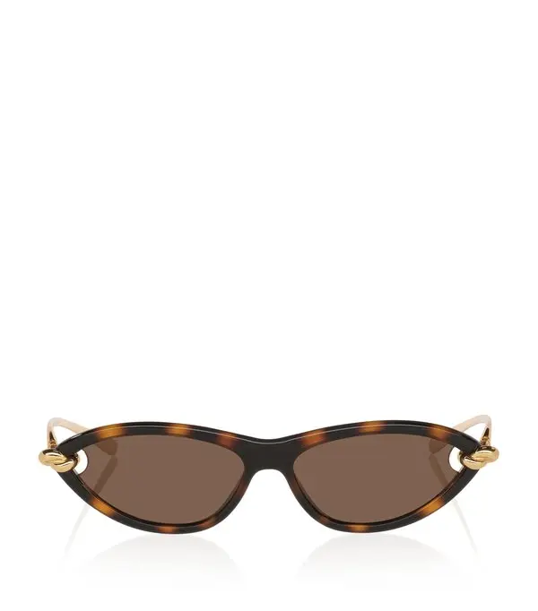 Bottega Veneta Tortoiseshell Cat Eye Sunglasses - Brown