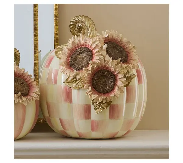 MACKENZIE-CHILDS As Is Rosy Check Sunflower Pumpkin