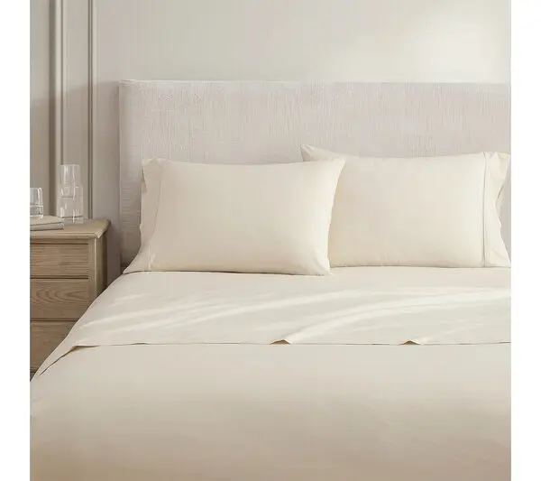 MARTHA STEWART Skylands Beige Cotton Twin Sheet Set - One-color