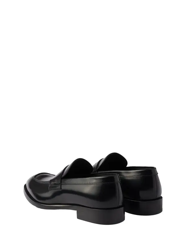 Prada Brushed Leather Loafers