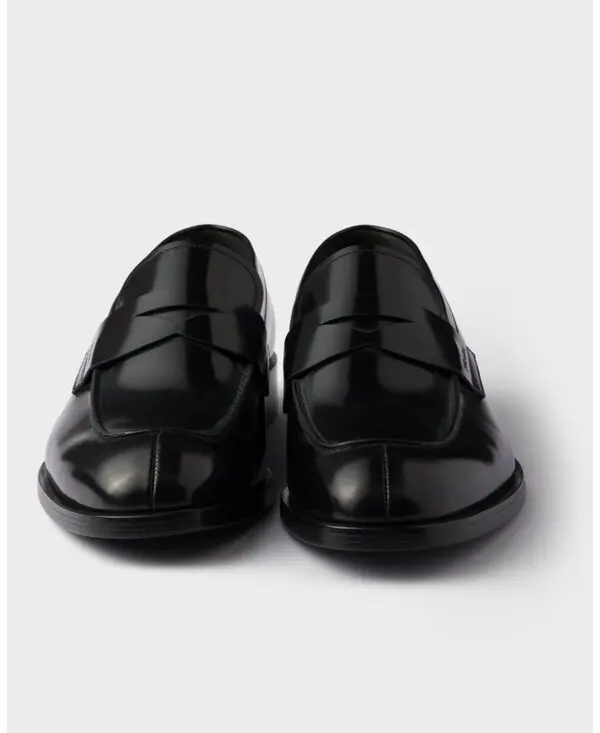 Prada Brushed Leather Loafers