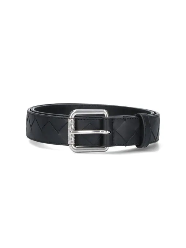 Bottega Veneta Intrecciato Belt - Black