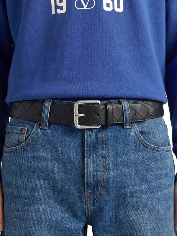 Bottega Veneta Intrecciato Belt - Black