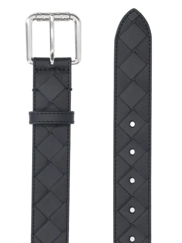 Bottega Veneta Intrecciato Belt - Black