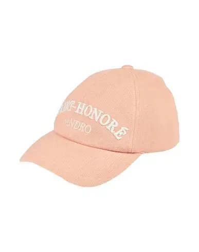 Sandro Cotton Baseball Cap - Salmon Pink