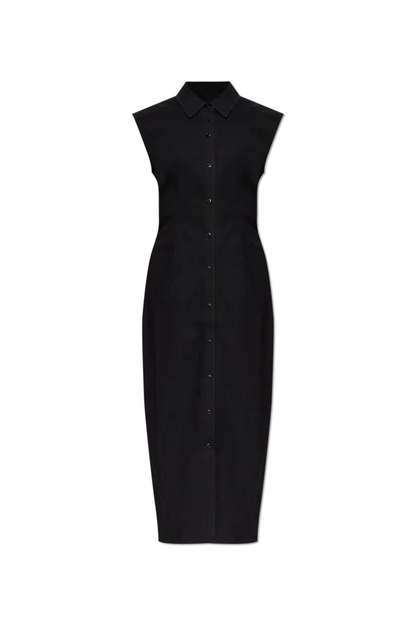 Rag & Bone Sleeveless Denim Midi Dress - Black