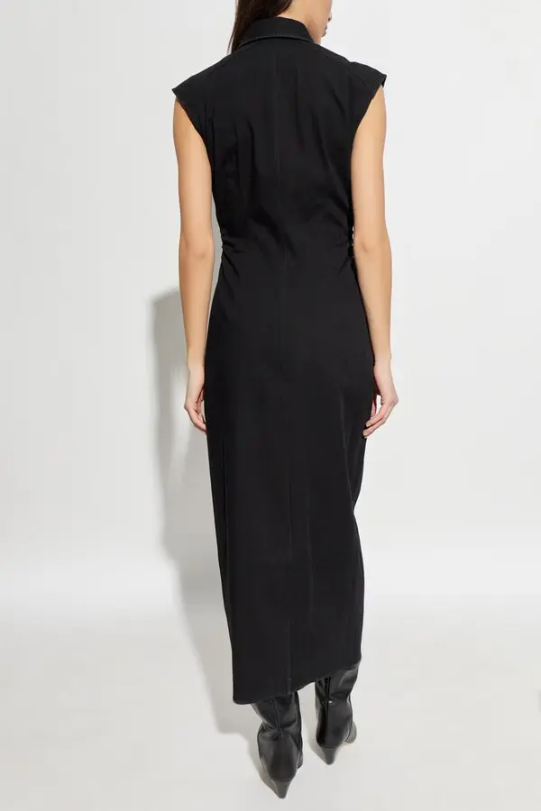 Rag & Bone Sleeveless Denim Midi Dress - Black
