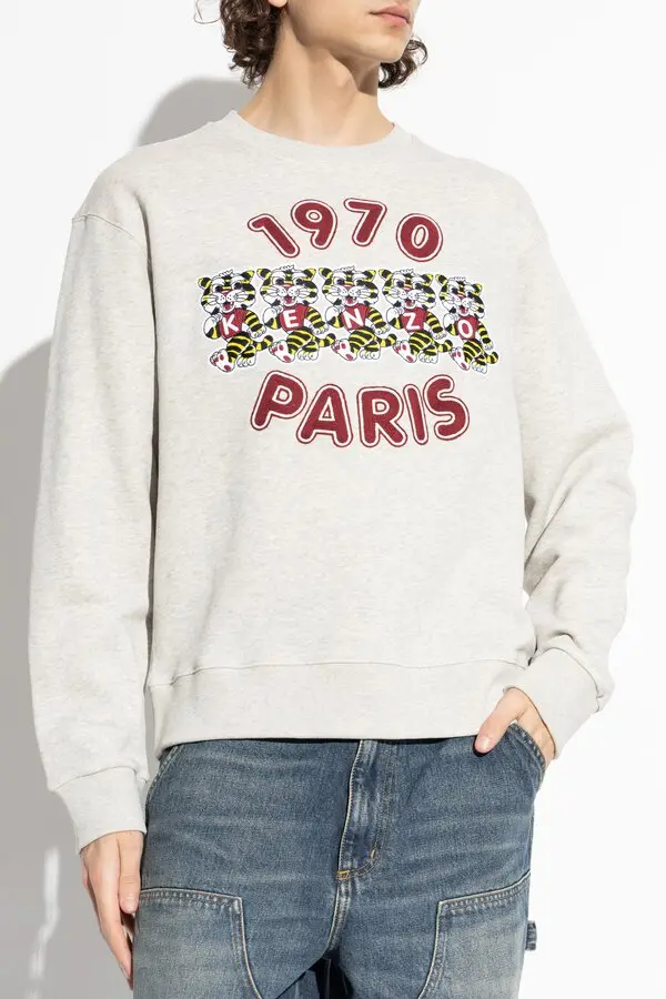 Kenzo Cotton Crewneck Sweatshirt - Grey
