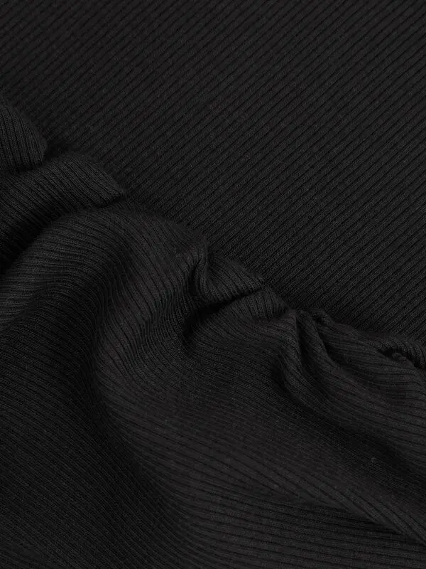 REISS Ribbed Ruched Vest - Black
