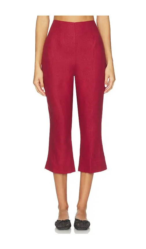 Faithfull The Brand Valeria Capri Pant - Wine