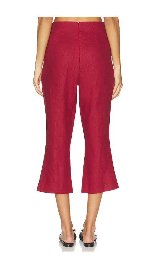 Faithfull The Brand Valeria Capri Pant - Wine