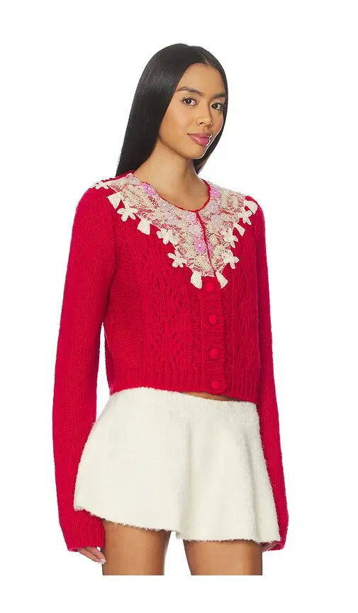 Free People Pixie Cardigan - Red
