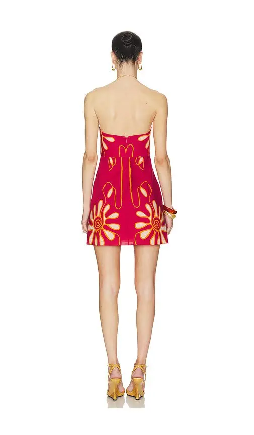 draped bust a-line mini dress in terracotta Alice Wrap Maxi Dress