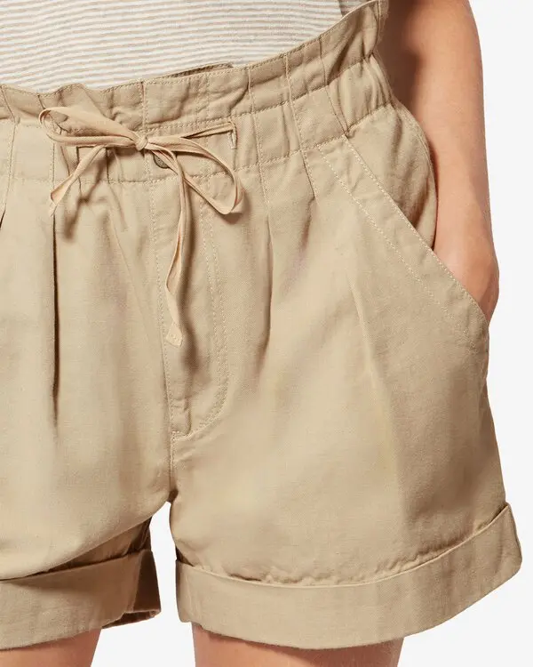 MARANT ETOILE Cotton-linen Canvas Relaxed Fit Short