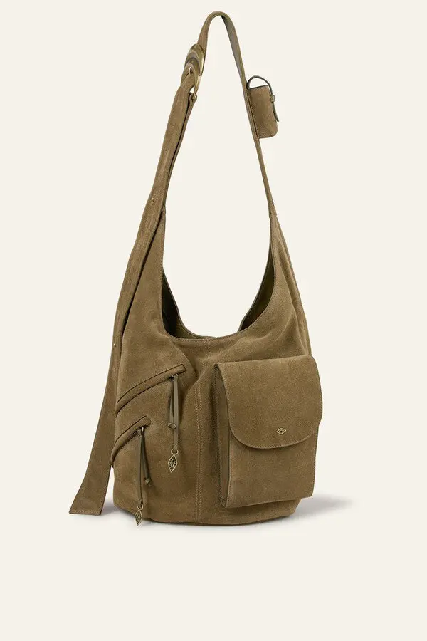 Ba&sh Youyou Multi-pocket Bucket Bag - Green
