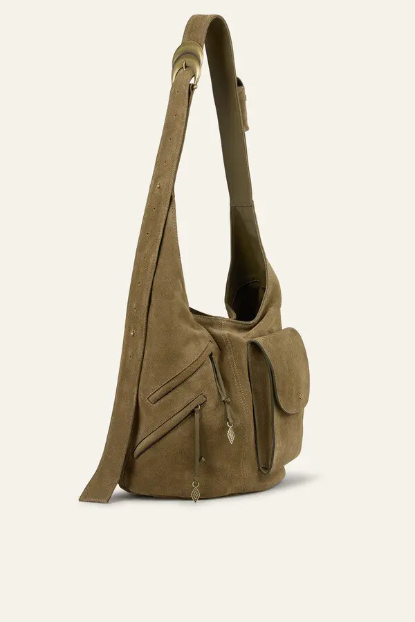 Ba&sh Youyou Multi-pocket Bucket Bag - Green