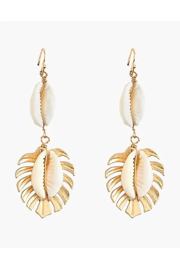 Yumi Kim Shell Drop Earrings - Gold
