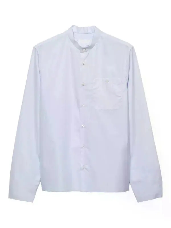Prada Mandarin-collar Patch Pocket Shirt