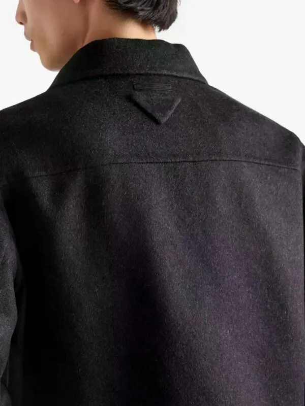 Prada Button Double Knit Jacket - Grey