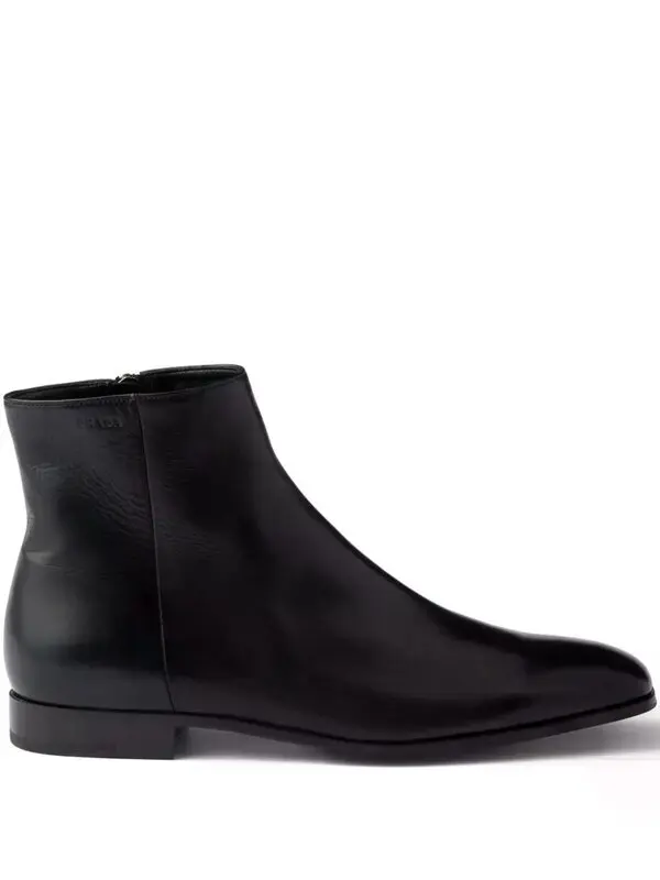 Prada Zipped Leather Boots