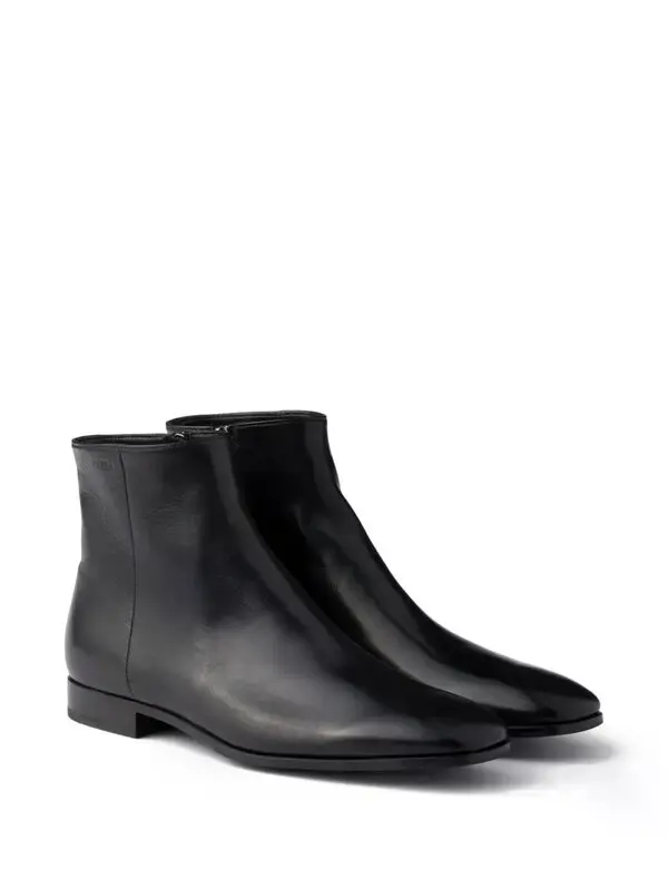 Prada Zipped Leather Boots