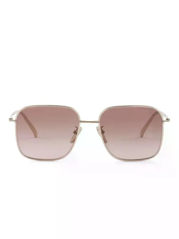 Prada Metal Square-frame Sunglasses - Gold