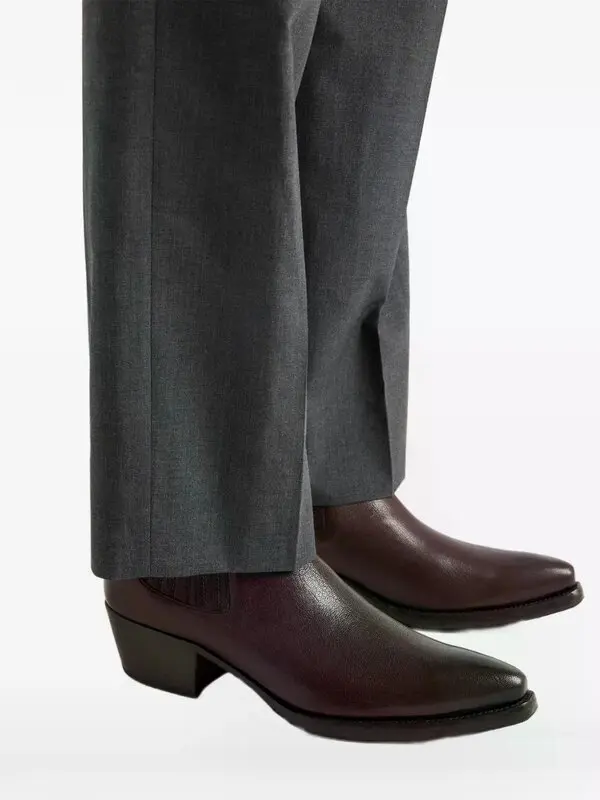 Prada 55mm Gusset-detail Leather Chelsea Boots