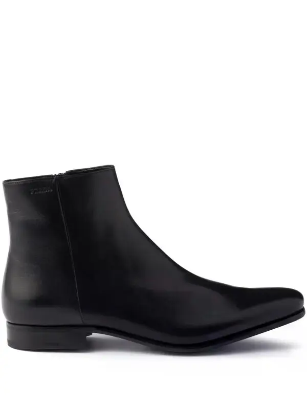 Prada 44mm Debossed-logo Zip Boots