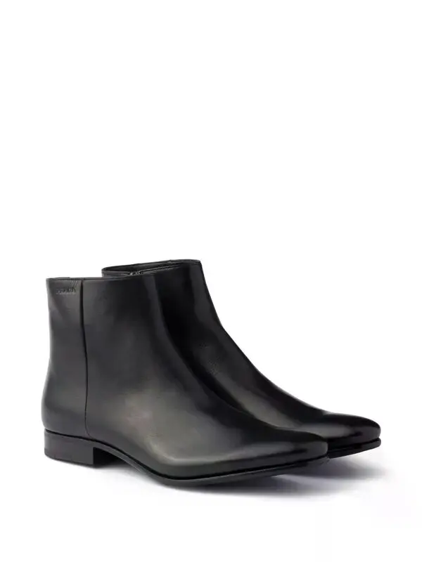 Prada 44mm Debossed-logo Zip Boots