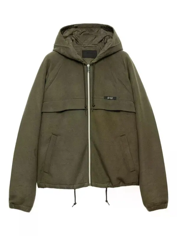 Prada Hooded Raglan-sleeve Jacket - Green