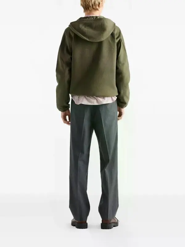 Prada Hooded Raglan-sleeve Jacket - Green