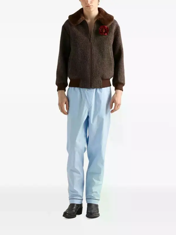 Prada Shearling-collar Welt-pockets Jacket