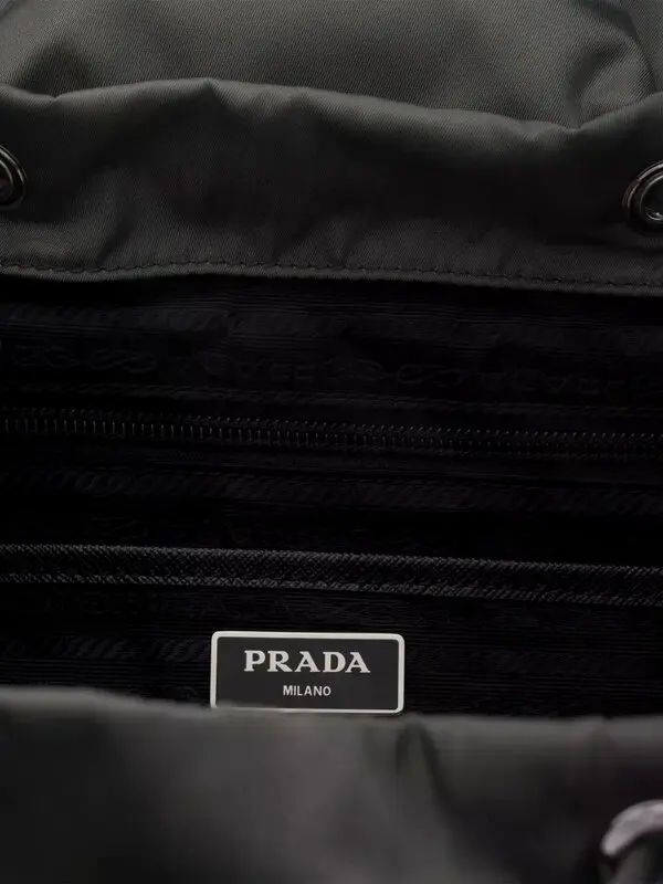 Prada Logo-detail Backpack - Grey