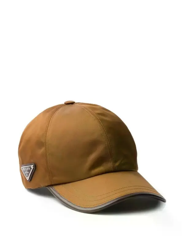 Prada Logo-plaque Baseball Cap - Brown
