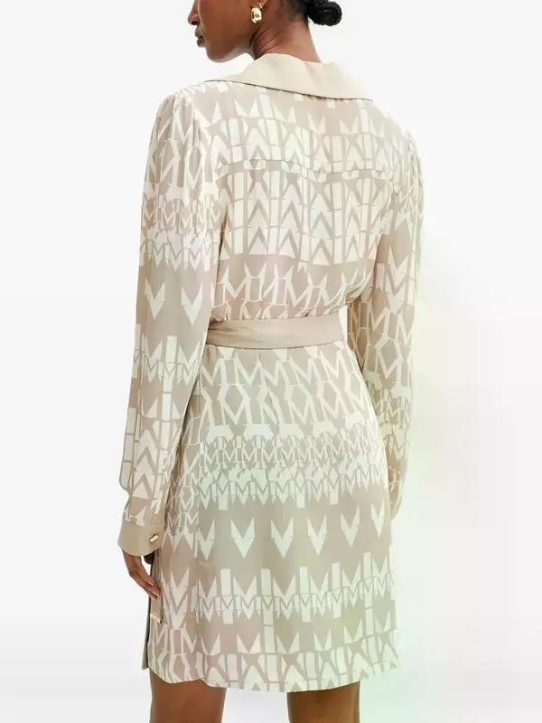 Guess Geometric-pattern Mini Dress With Belt